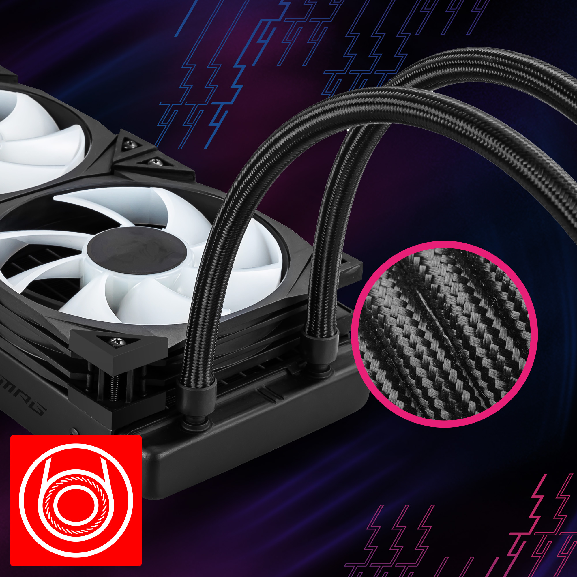 MSI MPG CoreLiquid D360 ARGB CPU Liquid Cooler - 2.4" IPS LCD Screen - 360mm Radiator - Triple ...